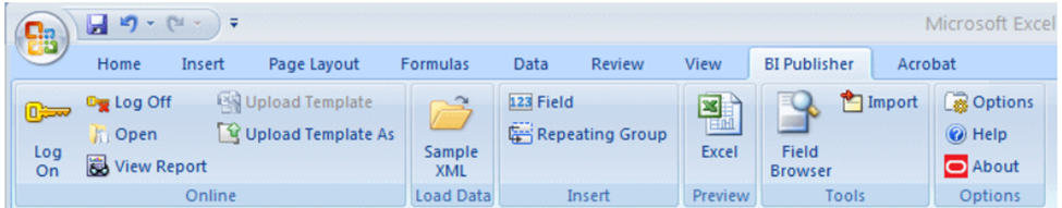 Create Excel Template For BI Publisher